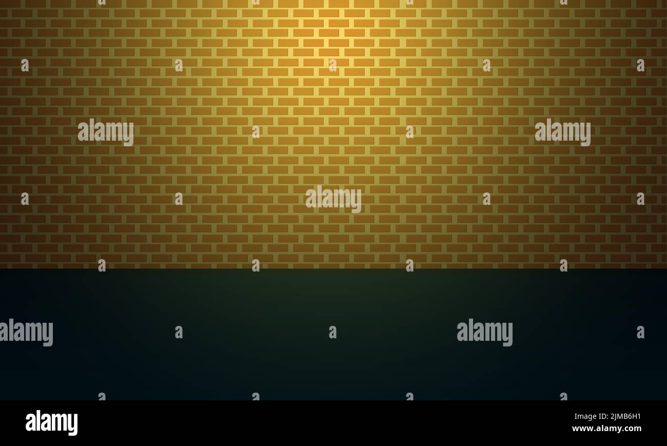 brown brick wall black gradient background illustration Stock Photo - Alamy
