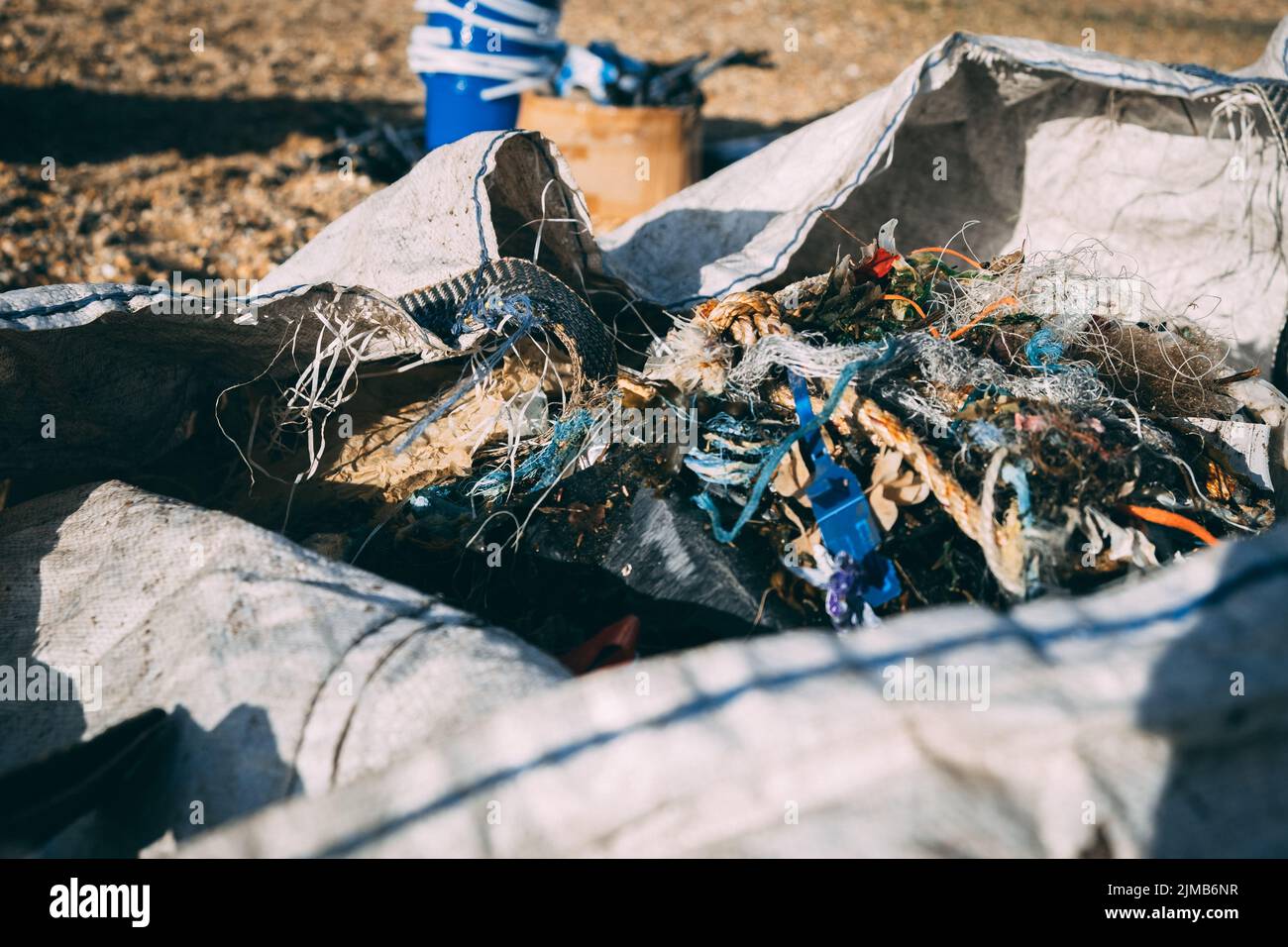 A closeup shot of the bag full of plastic waste Stock Photo - Alamy
