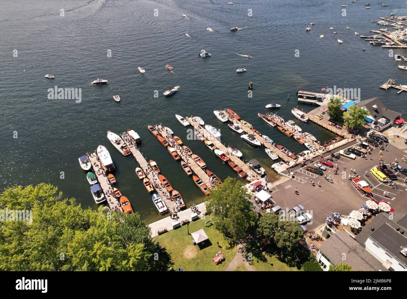 A high angle of a ship port Stock Photo - Alamy