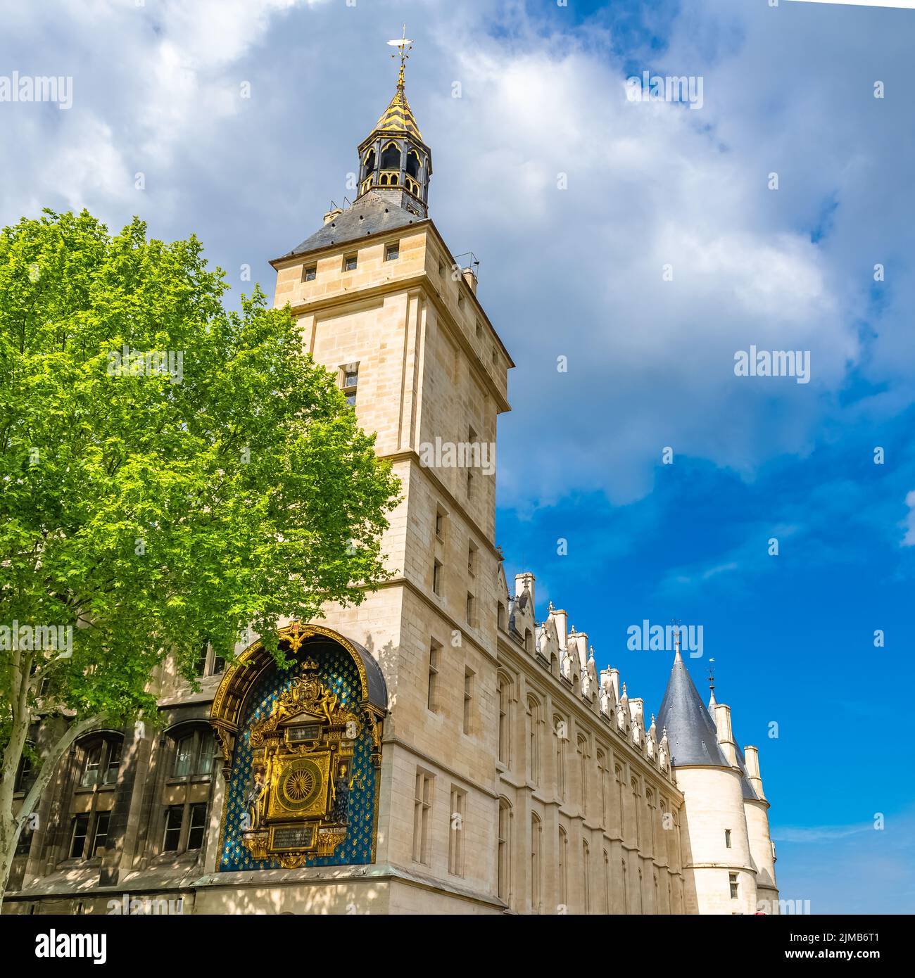 Paris, the clock tower of the Conciergerie on the ile de la Cite Stock ...
