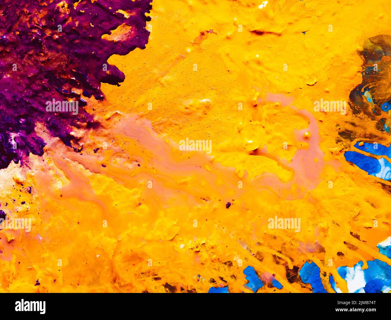 abstract purple yellow paint background color art Stock Photo - Alamy