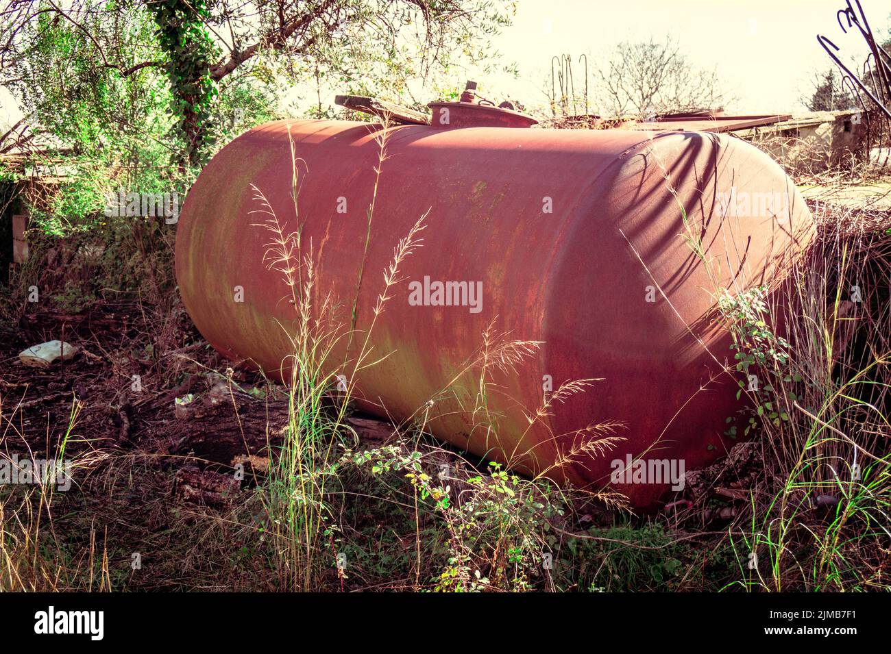 Old gas tank hi-res stock photography and images - Alamy