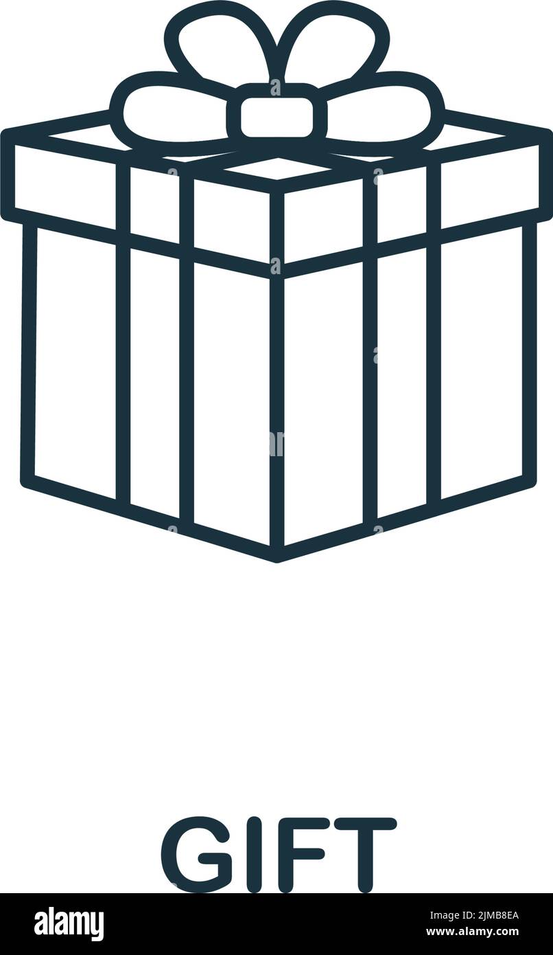 Gift icon. Monochrome simple Gift icon for templates, web design and ...