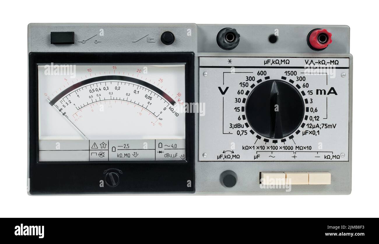 Electric meter on a white background Stock Photo - Alamy