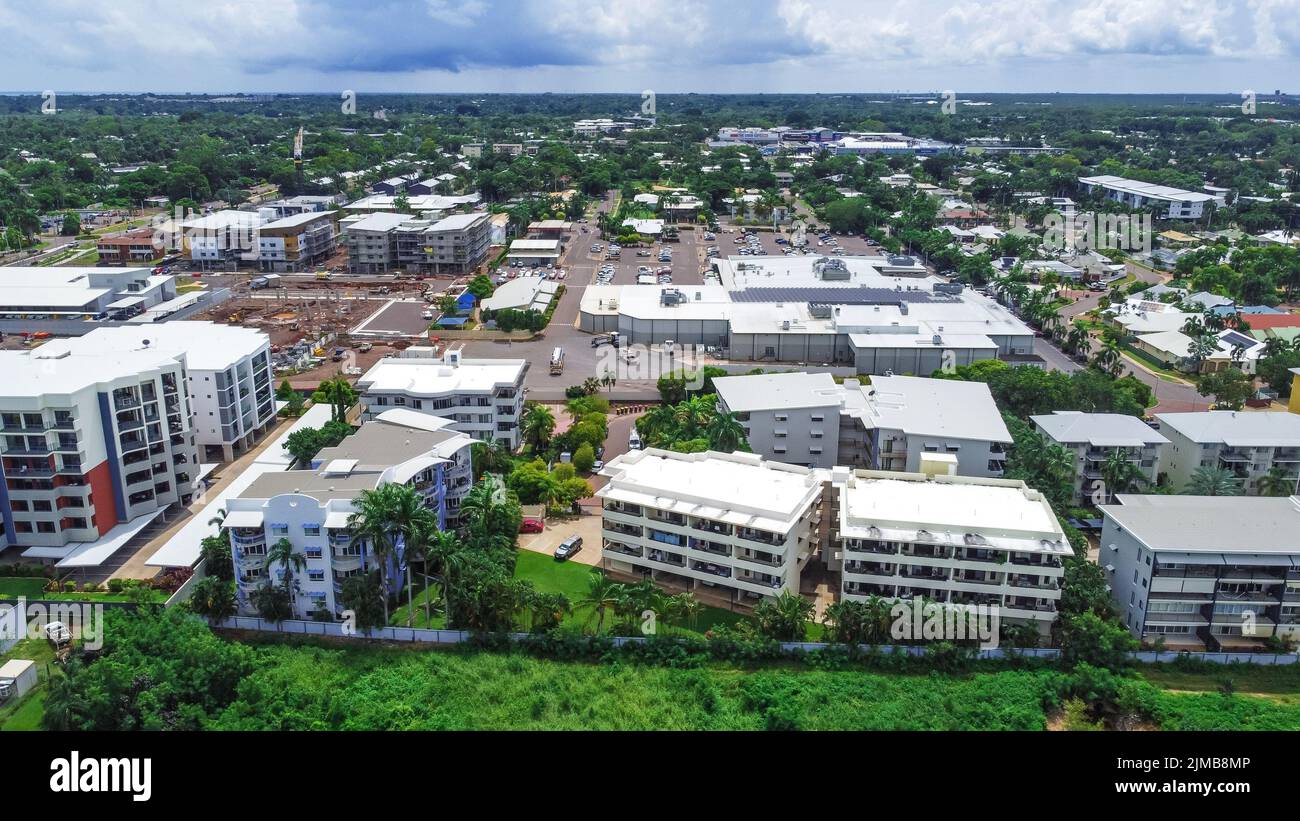 An aerial view of Darwin, Northern Territory, Australia in daylight ...