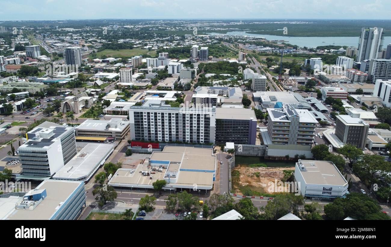 An aerial view of Darwin, Northern Territory, Australia in daylight ...