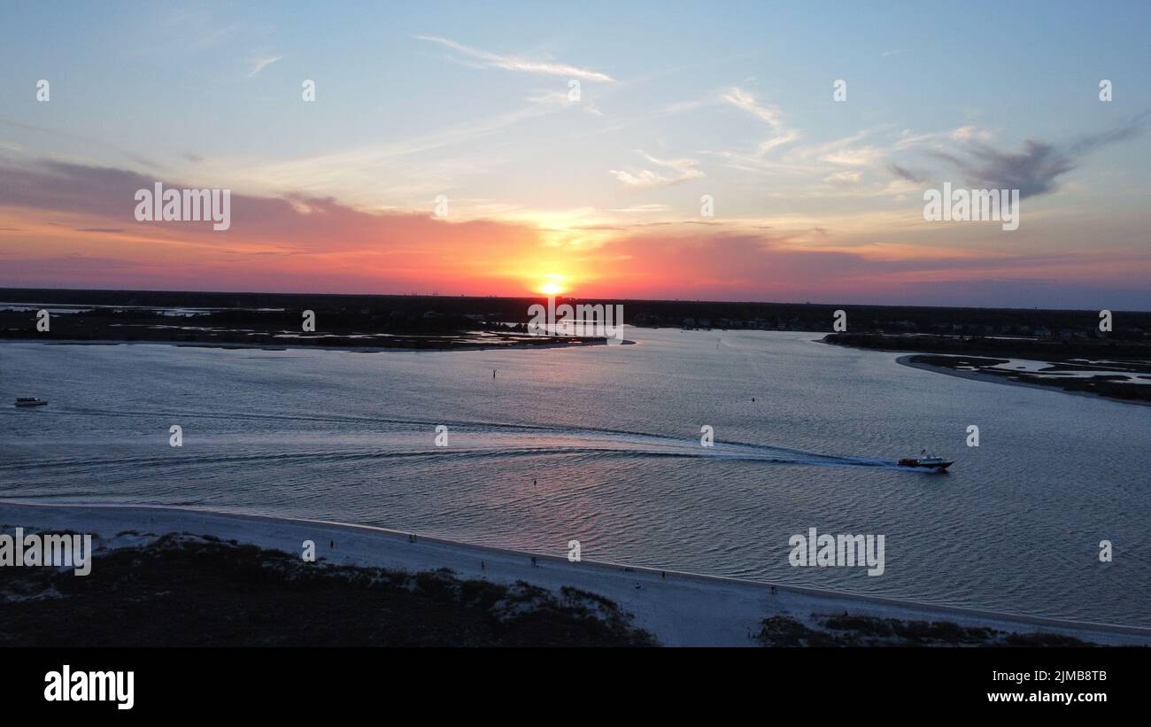 Beautiful sunset landscape passing ship hi-res stock photography and ...