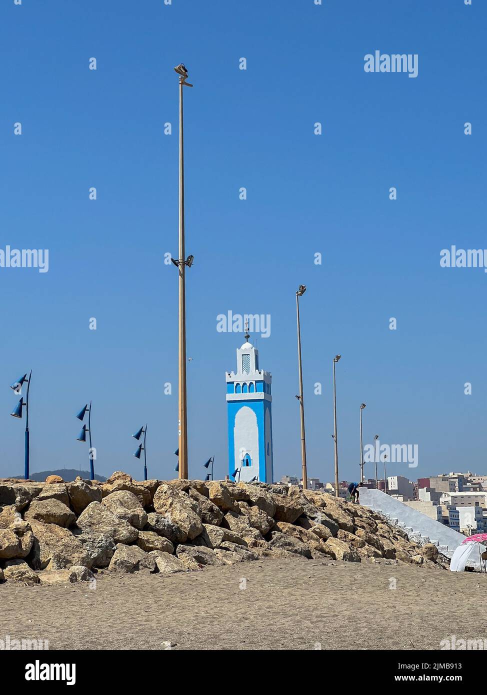 Mohammed VI mosque in Fnideq, Morocco Stock Photo - Alamy