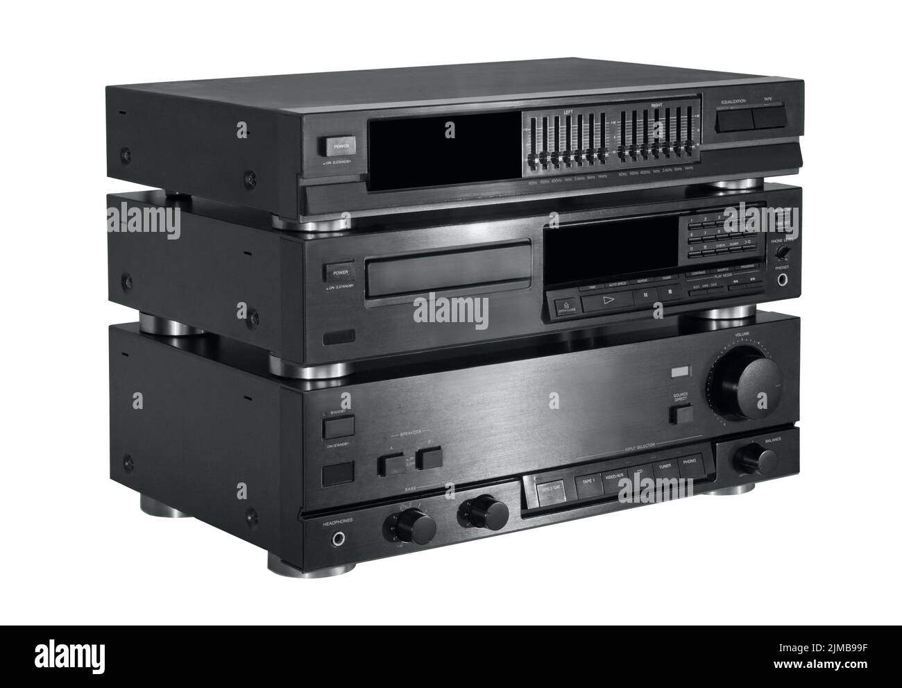 Hi-Fi Audio System on white background Stock Photo - Alamy Hi-Fi Audio System on white background Stock Photo - Alamy