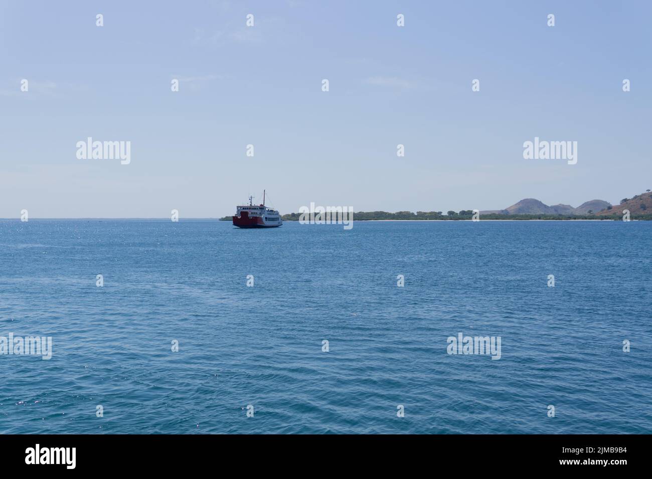 Poto Tano, West Sumbawa, Indonesia - July 9, 2022: ASDP ferry ships ...