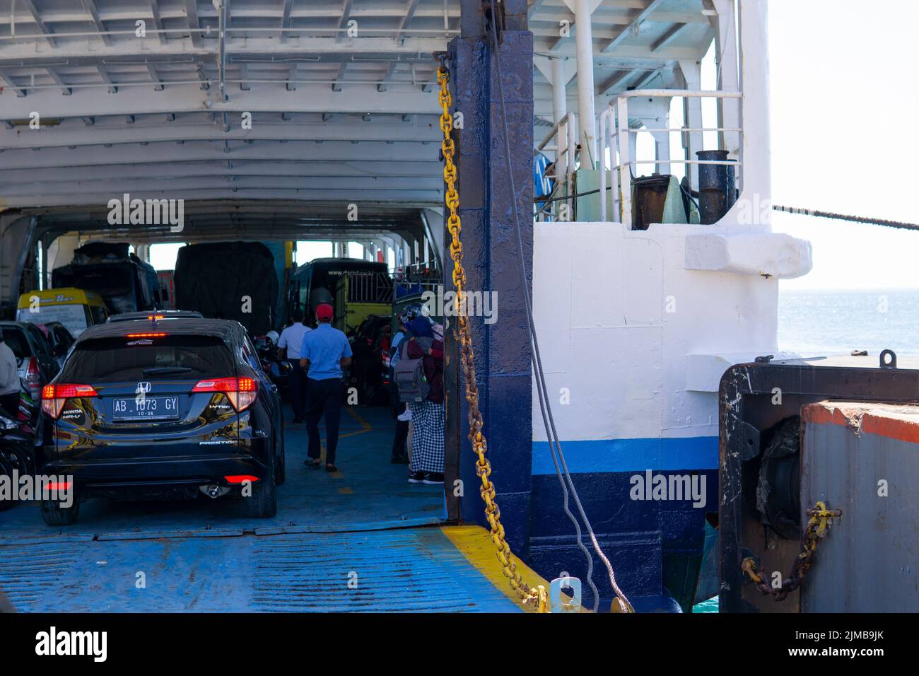 Poto Tano, West Sumbawa, Indonesia - July 9, 2022: ASDP ferry ships ...