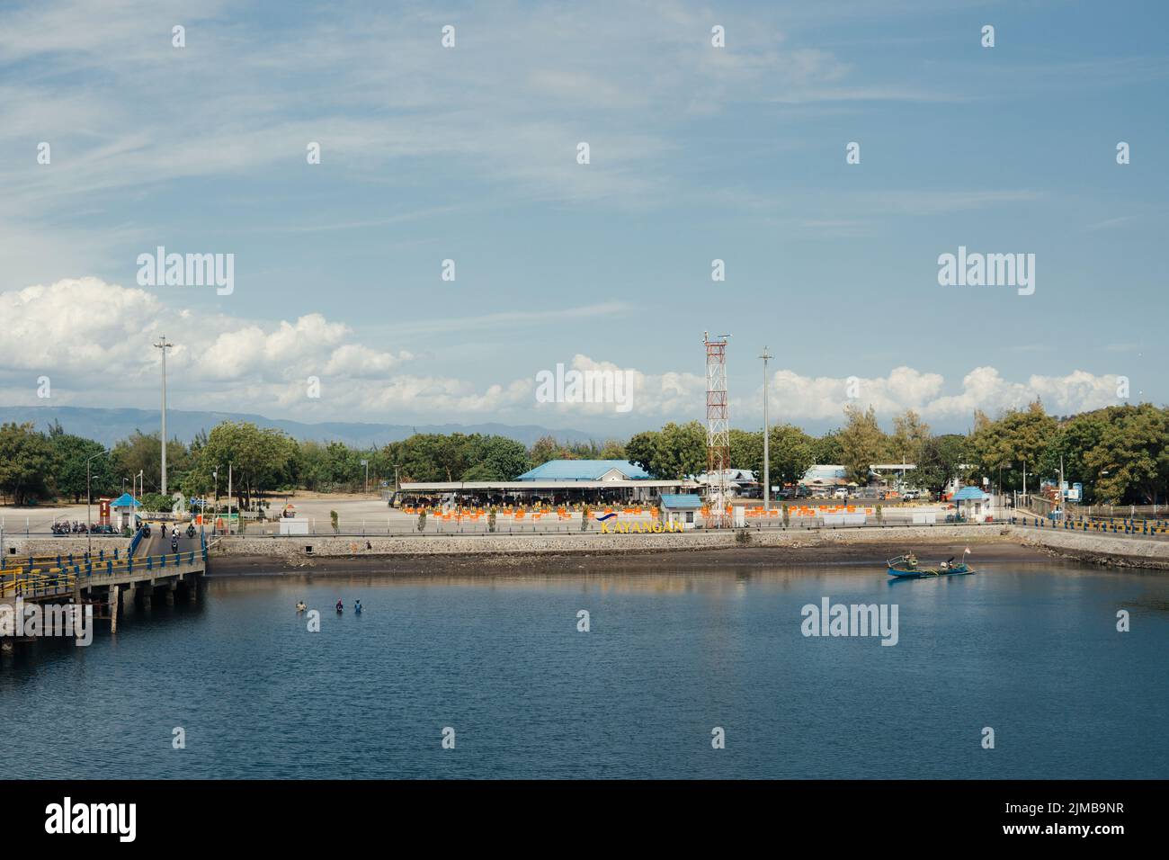 Kayangan, North Lombok, Indonesia - July 9, 2022: ASDP ferry ships that ...