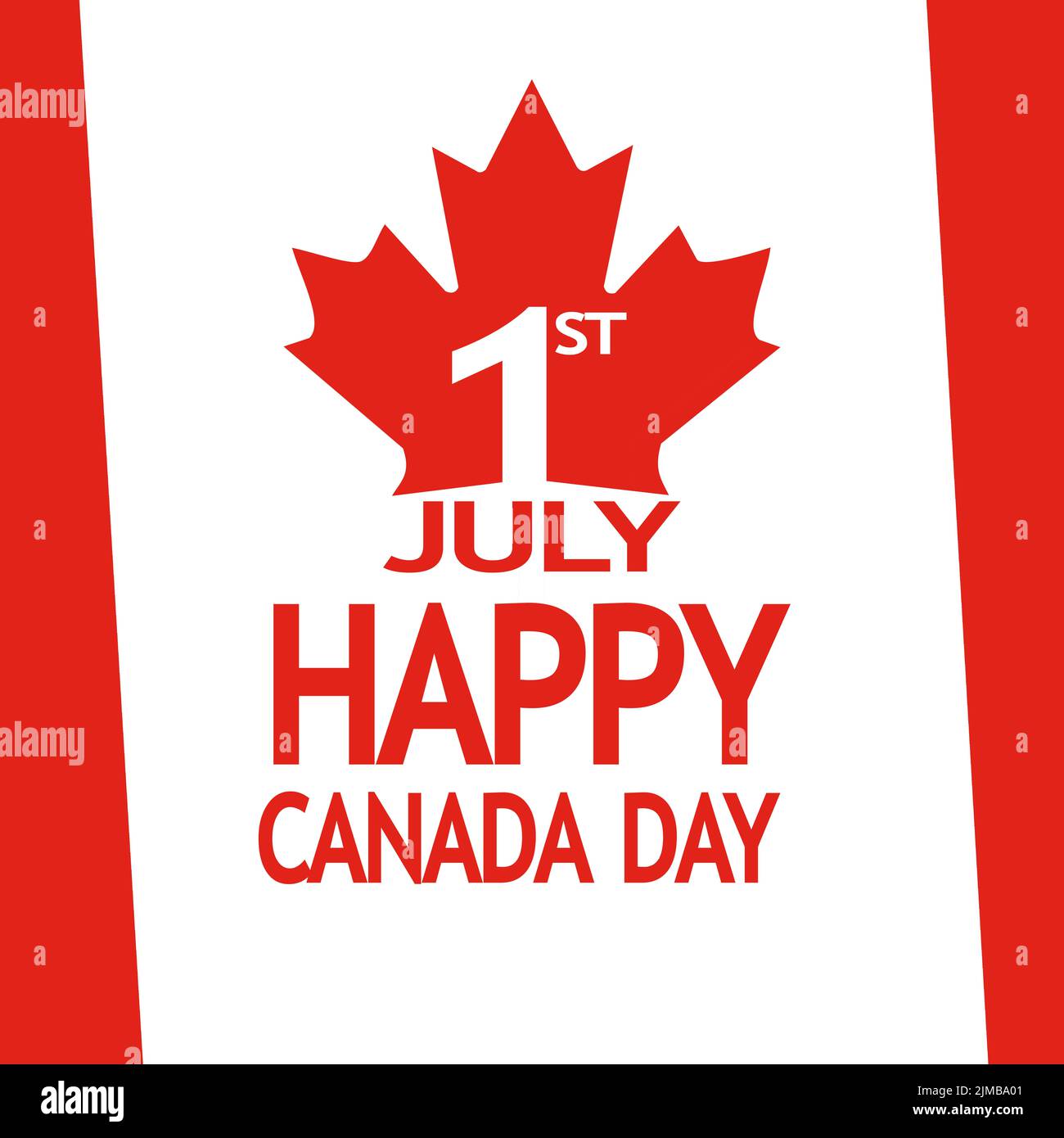 A poster of Canada's day on 1st July Stock Photo - Alamy