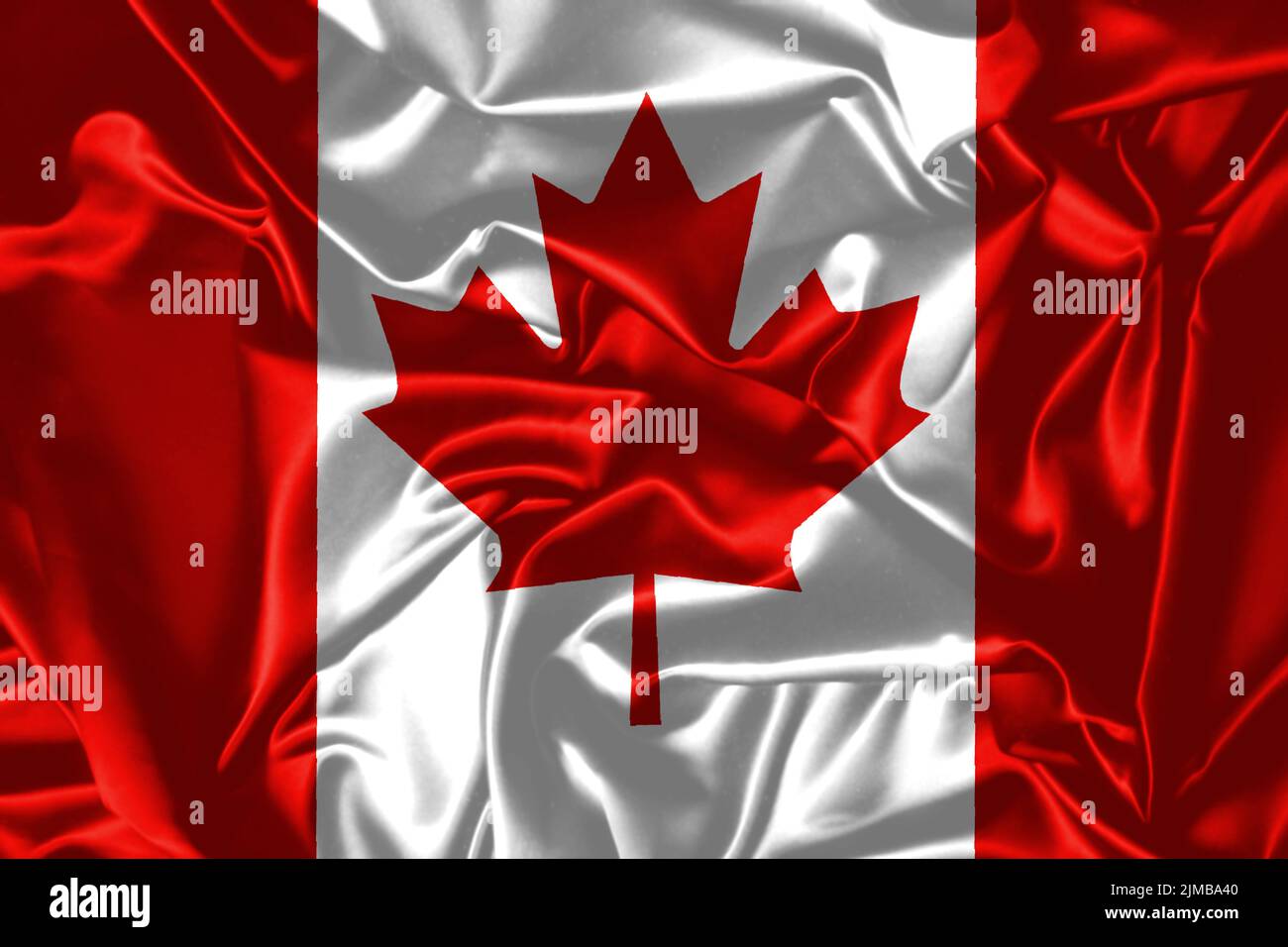 A waving and shining Canadian flag Stock Photo - Alamy