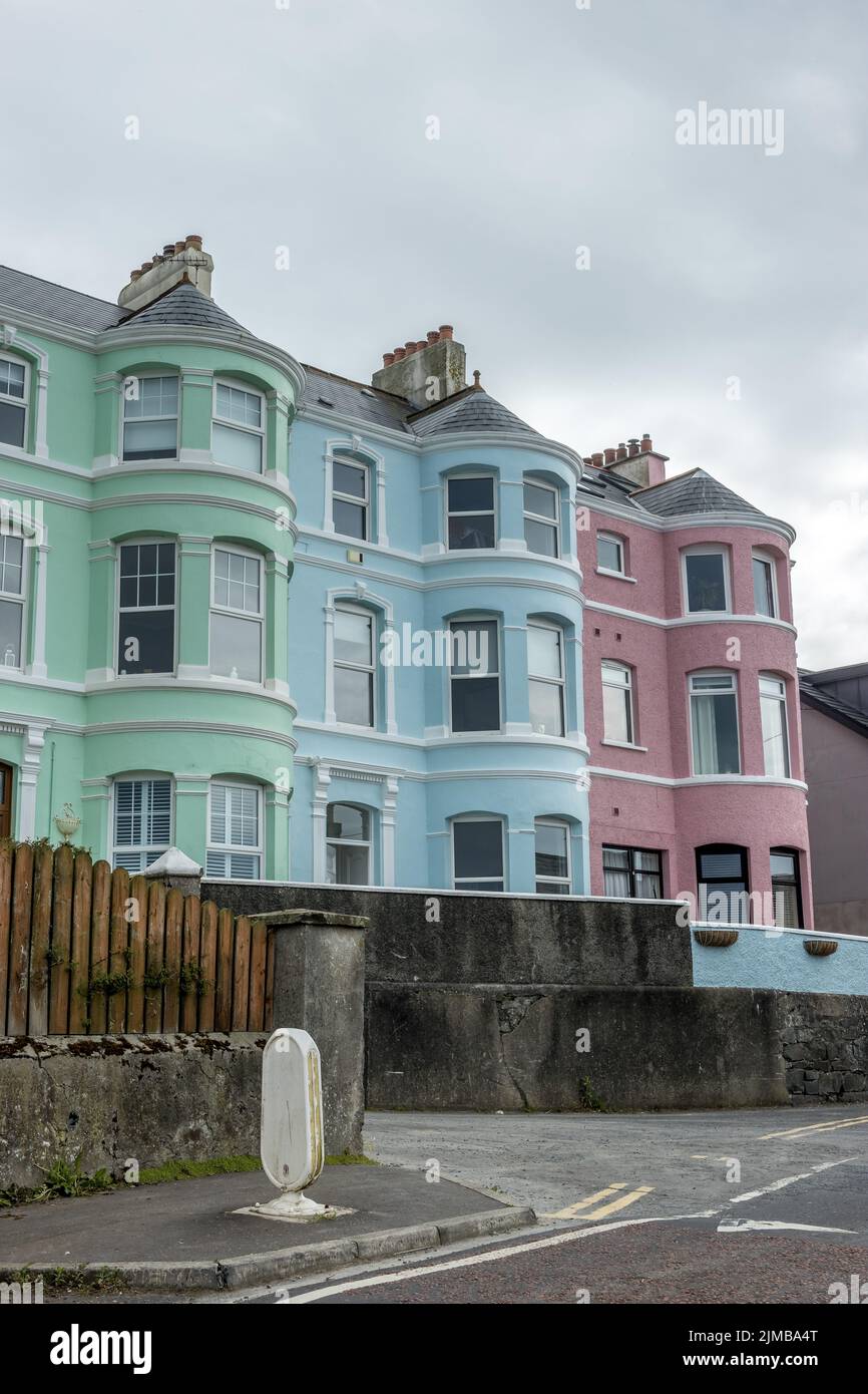 A vertical shot of colorful beautiful buildings in Bangor Stock Photo ...