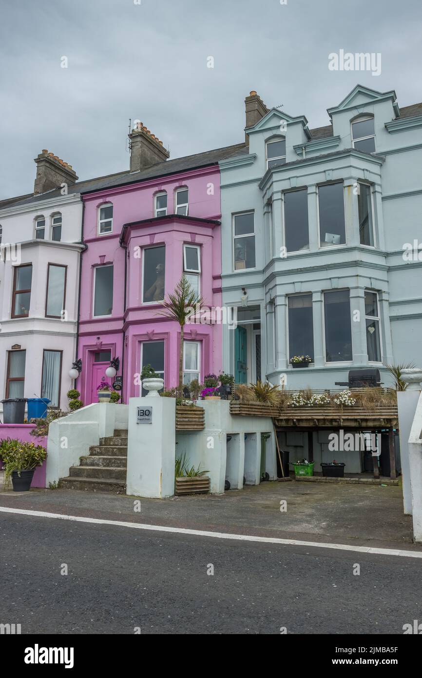 A vertical shot of colorful beautiful buildings in Bangor Stock Photo ...