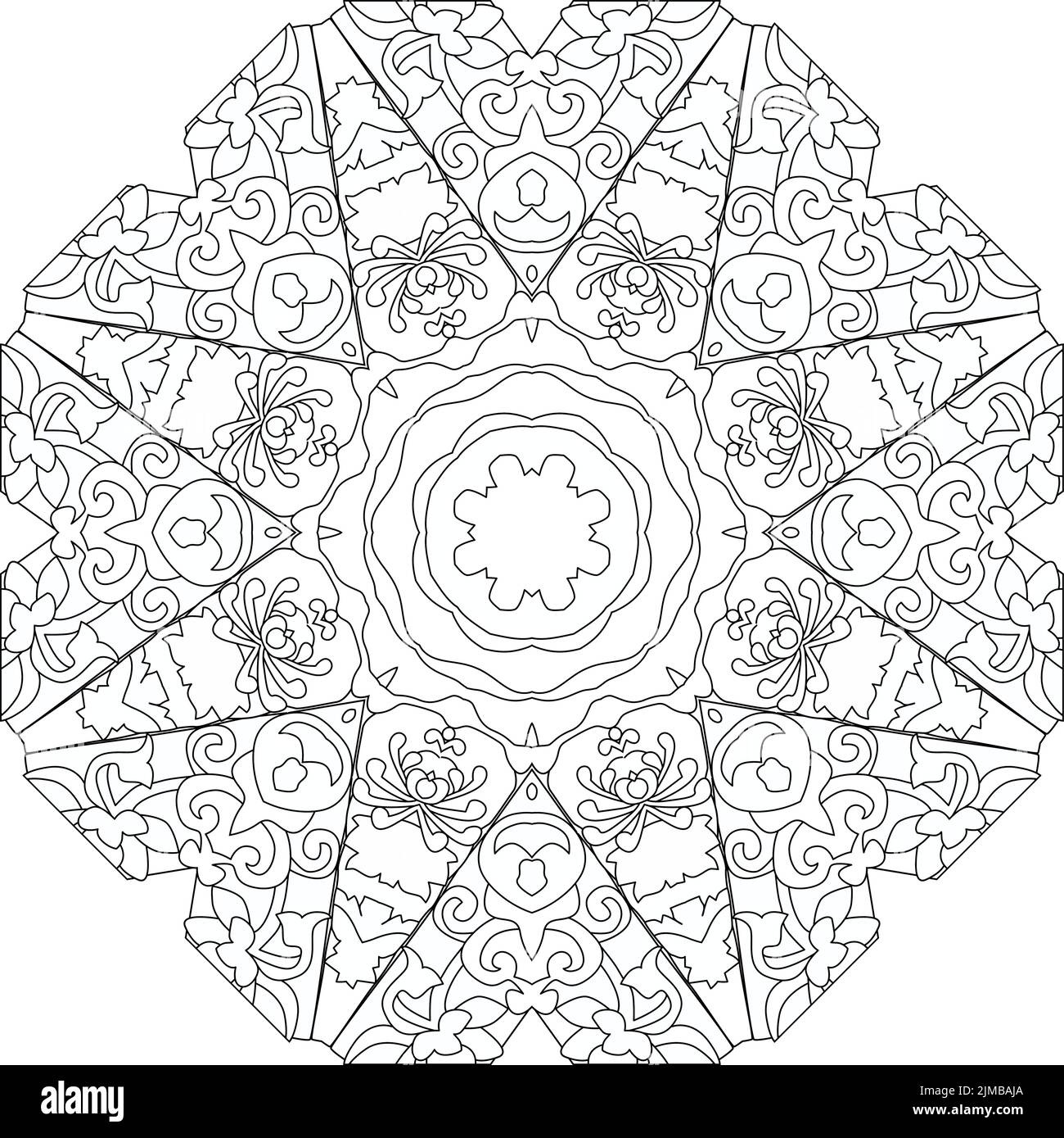 Vector Adult Coloring Book Textures. Hand-painted art design. Adult ...