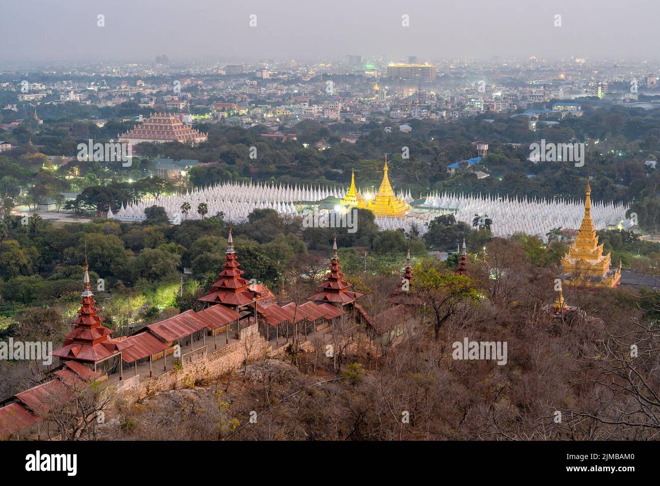 A scenery of Sandamuni Pagoda in Mandalay, Myanmar (Burma Stock Photo ...