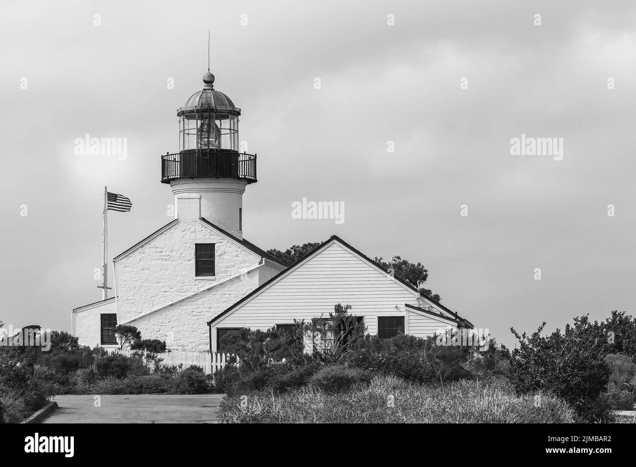 A beautiful shot of the Old Point Loma Lighthouse in San Diego ...