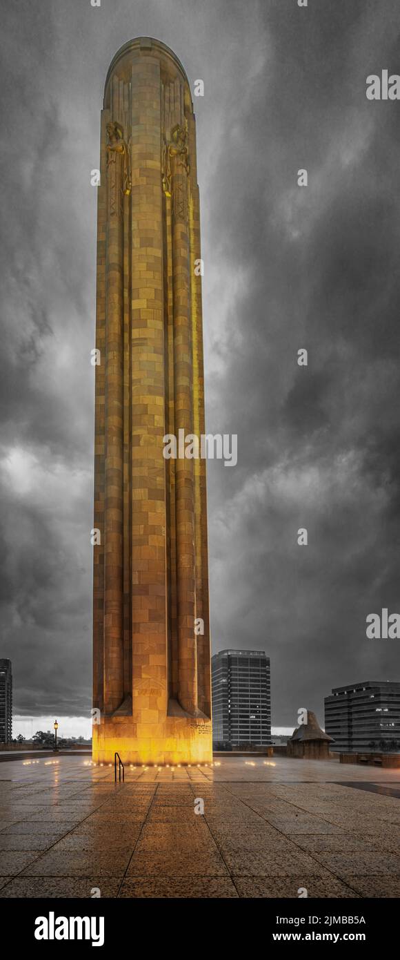 The Liberty Memorial Tower at the National World War I Museum and ...