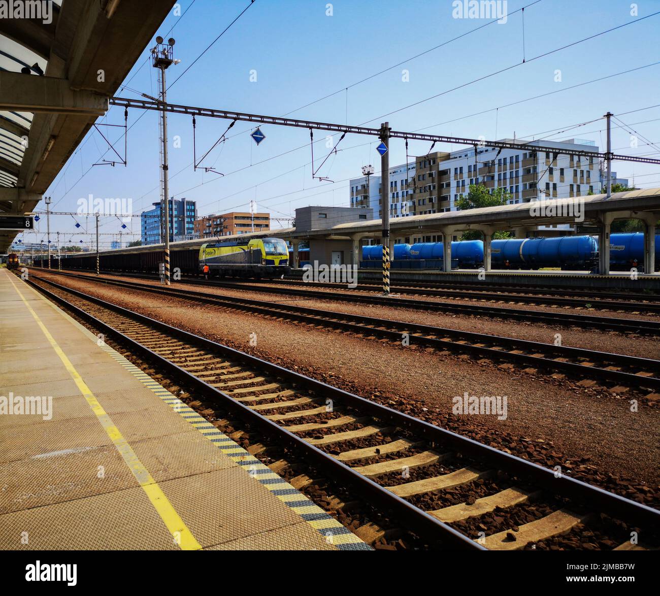 Railways at Bratislava train station Stock Photo - Alamy