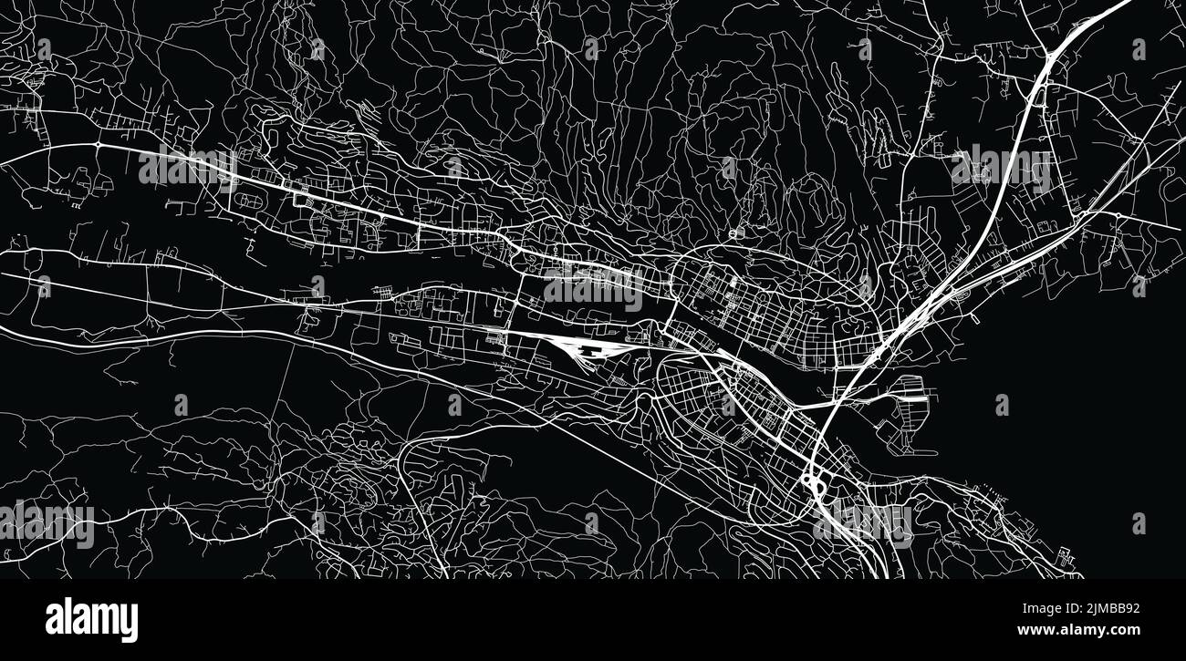 Urban vector city map of Drammen, Norway, Europe Stock Vector Image ...