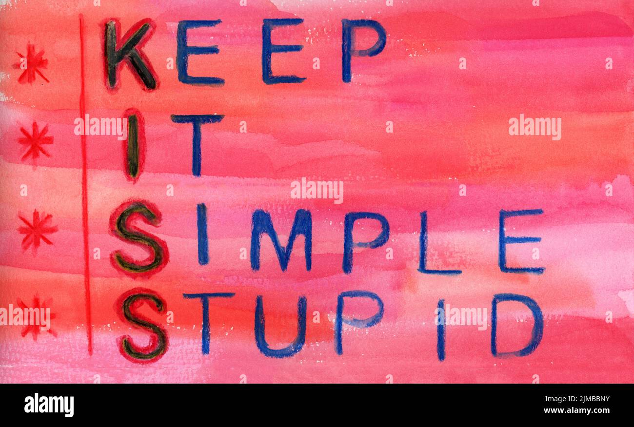 Watercolor on paper with the KISS principle: Keep it simple stupid ...