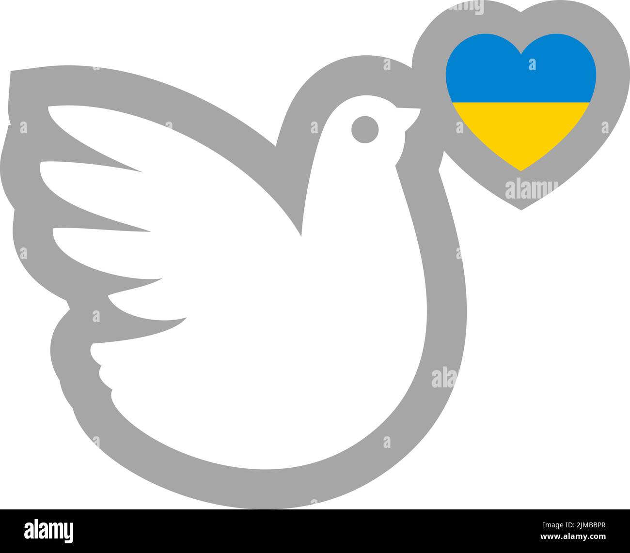 Flag of Ukraine, bird of peace Stock Vector Image & Art - Alamy