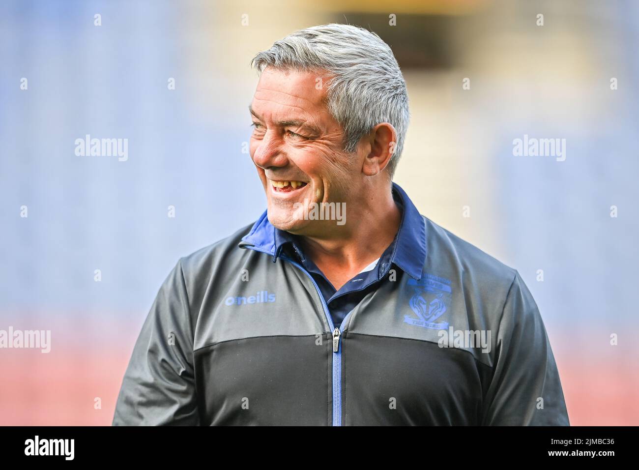 Daryl Powell Head Coach of Warrington Wolves arrives at the DW Stadium ...