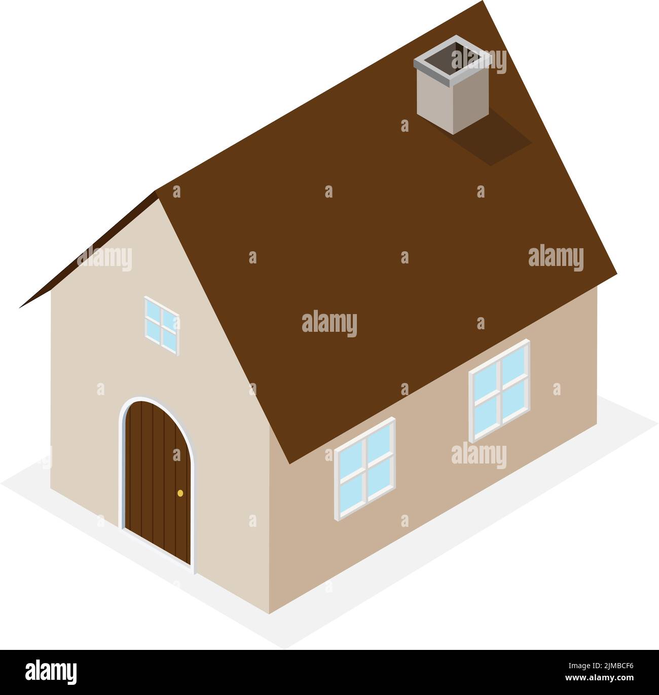 Isometric house with isolated background vector.Classic Home 3d vector ...