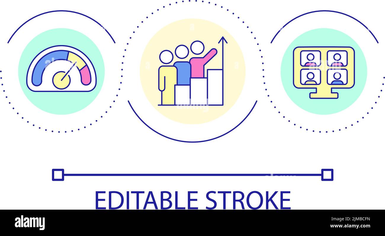 Increasing team motivation loop concept icon Stock Vector Image & Art ...