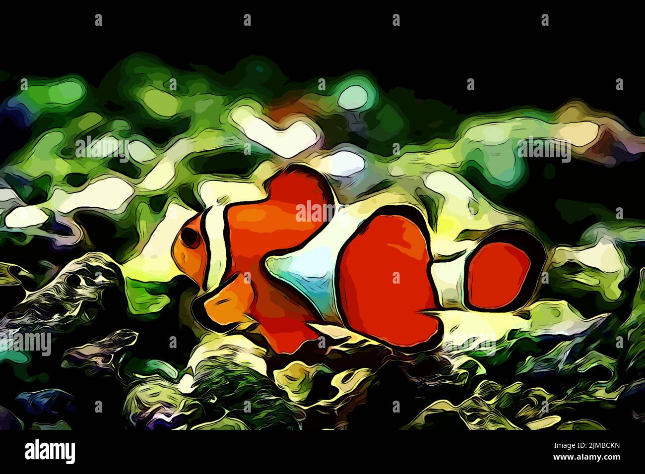 Neon orange clownfish hi-res stock photography and images - Alamy