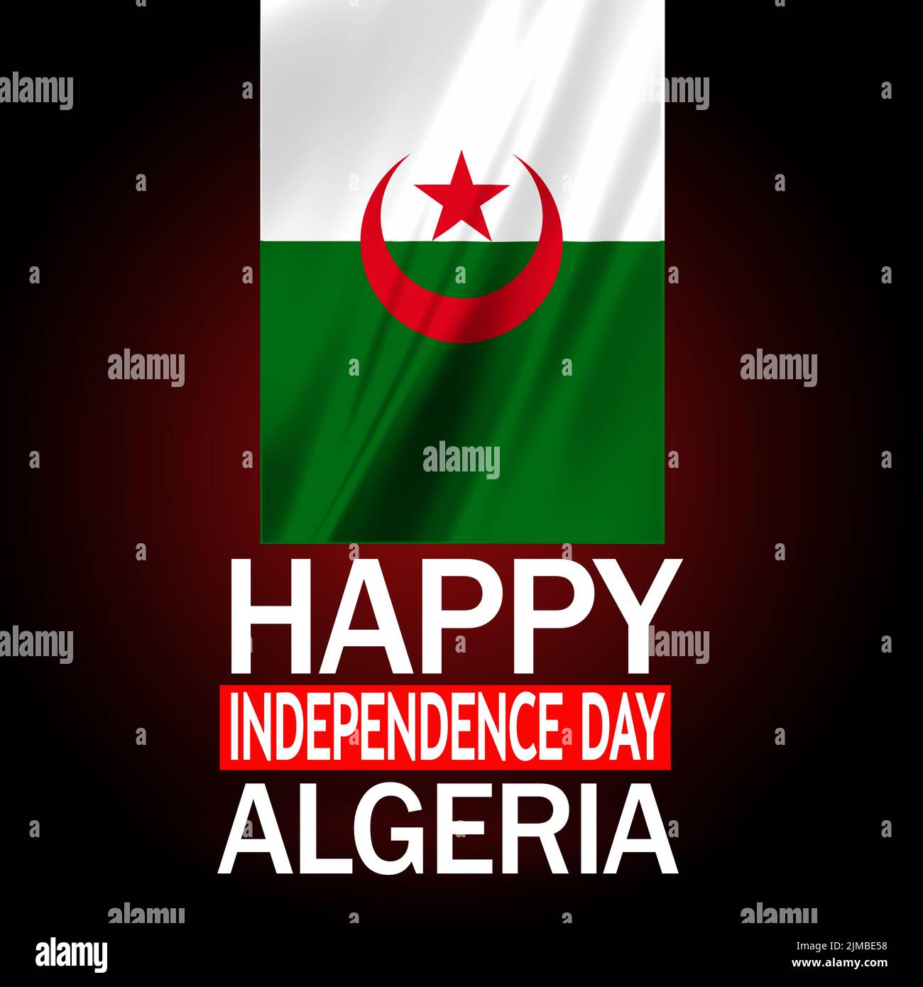 A poster of Algeria's independence day Stock Photo - Alamy