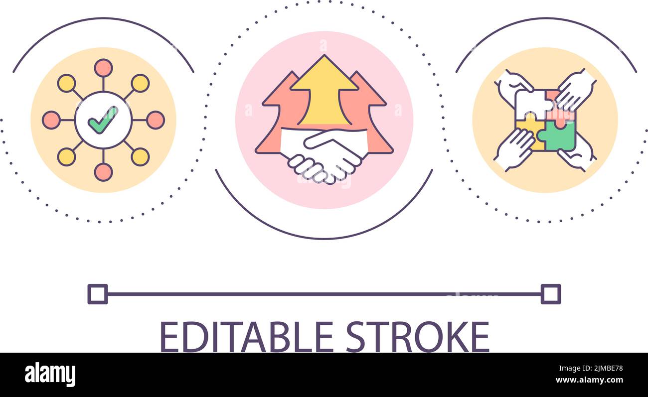 Effective cooperation loop concept icon Stock Vector Image & Art - Alamy