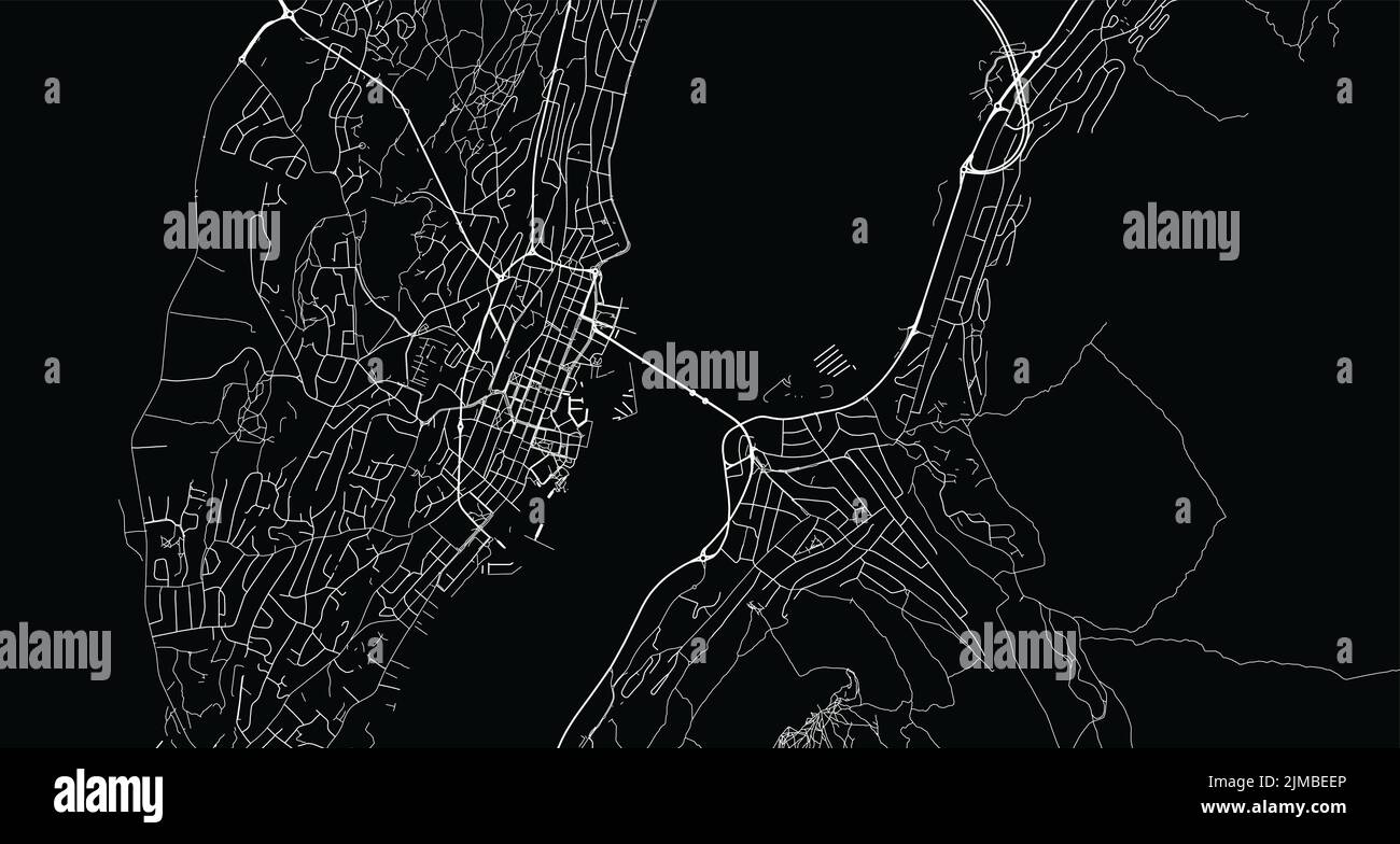Urban vector city map of Tromso, Norway, Europe Stock Vector Image ...