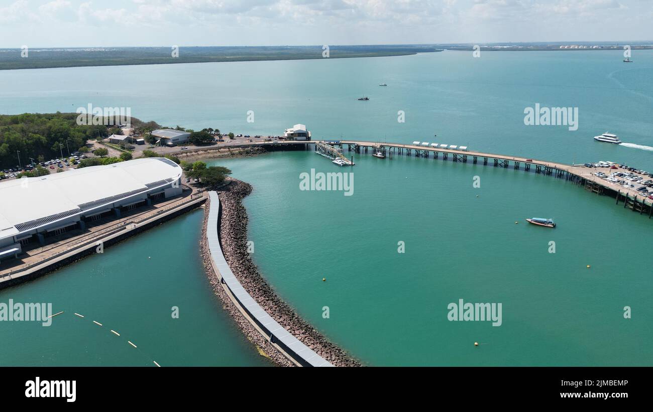 An aerial view of a port Stock Photo - Alamy