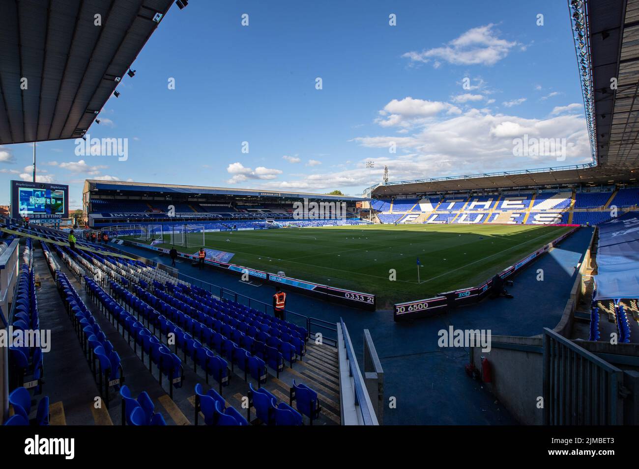 General view inside St. Andrew's Stadium ahead of this evening's game ...