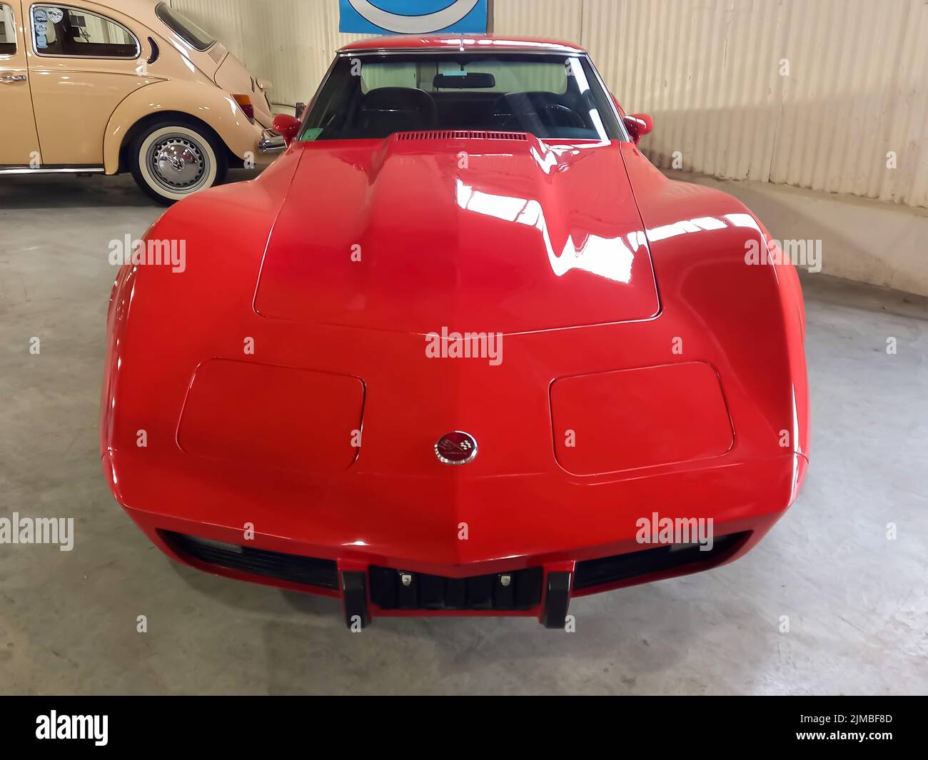 Old red sport Chevrolet Corvette C3 Stingray two door coupe 1968 - 1976 ...