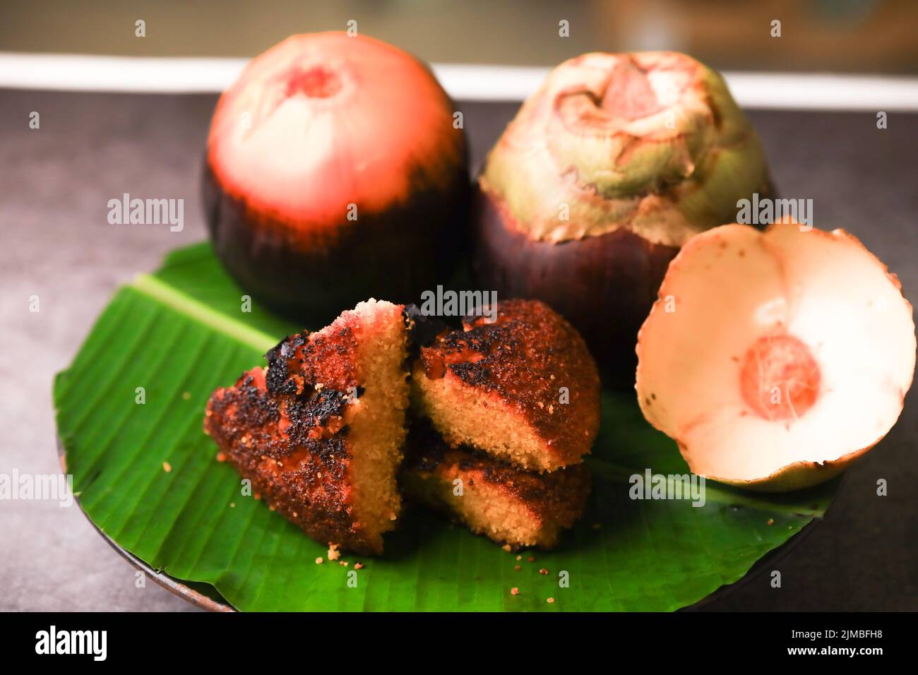south indian famous toddy palm fruit pulp cake Stock Photo - Alamy