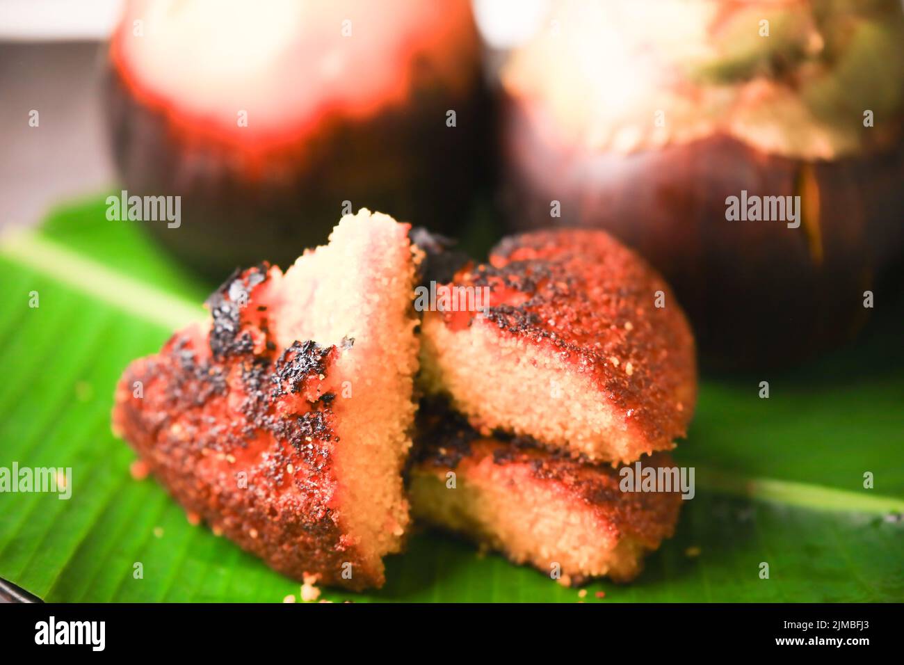 south indian famous toddy palm fruit pulp cake Stock Photo - Alamy