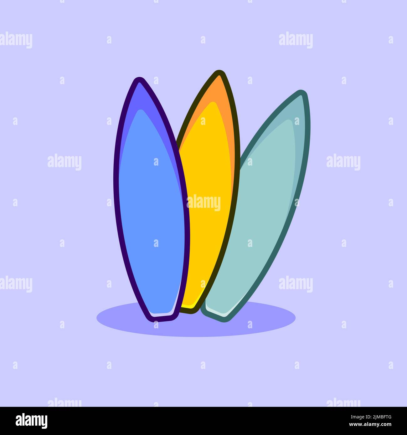 Three surf boards on a purple background Stock Vector Image & Art - Alamy