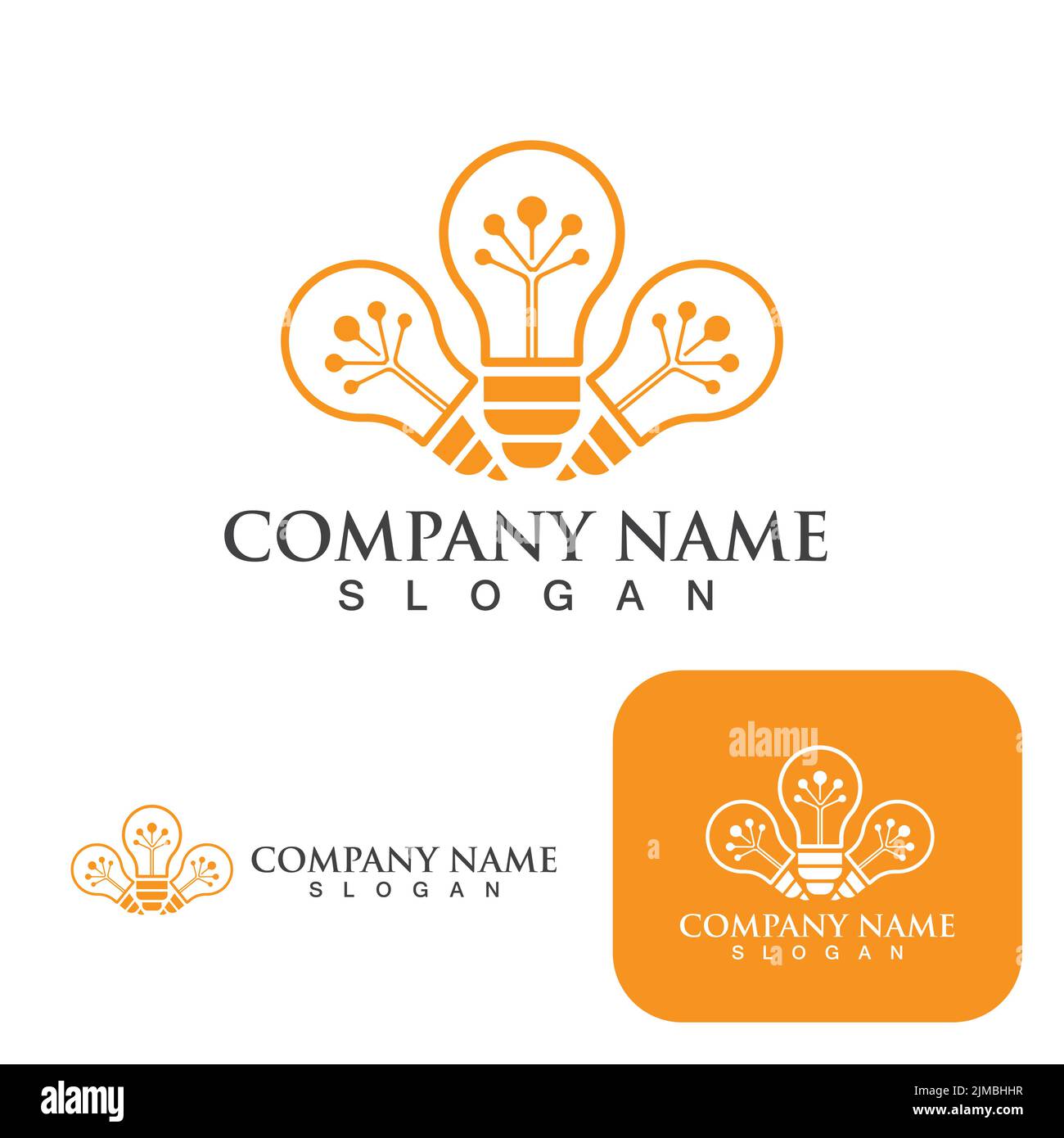 Bulb energy thunder bolt concept logo icon vector template Stock Vector ...