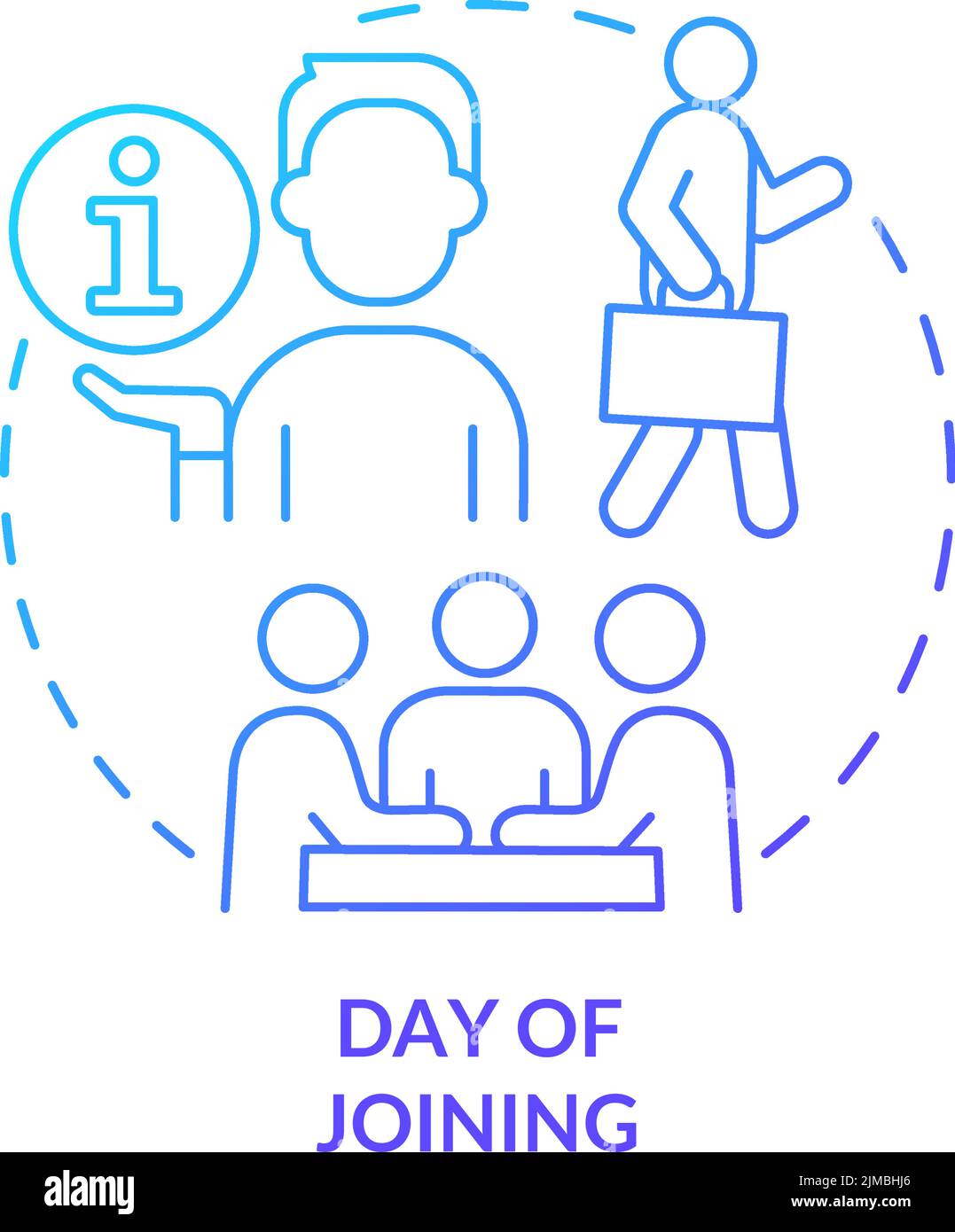 Day of joining blue gradient concept icon Stock Vector Image & Art - Alamy