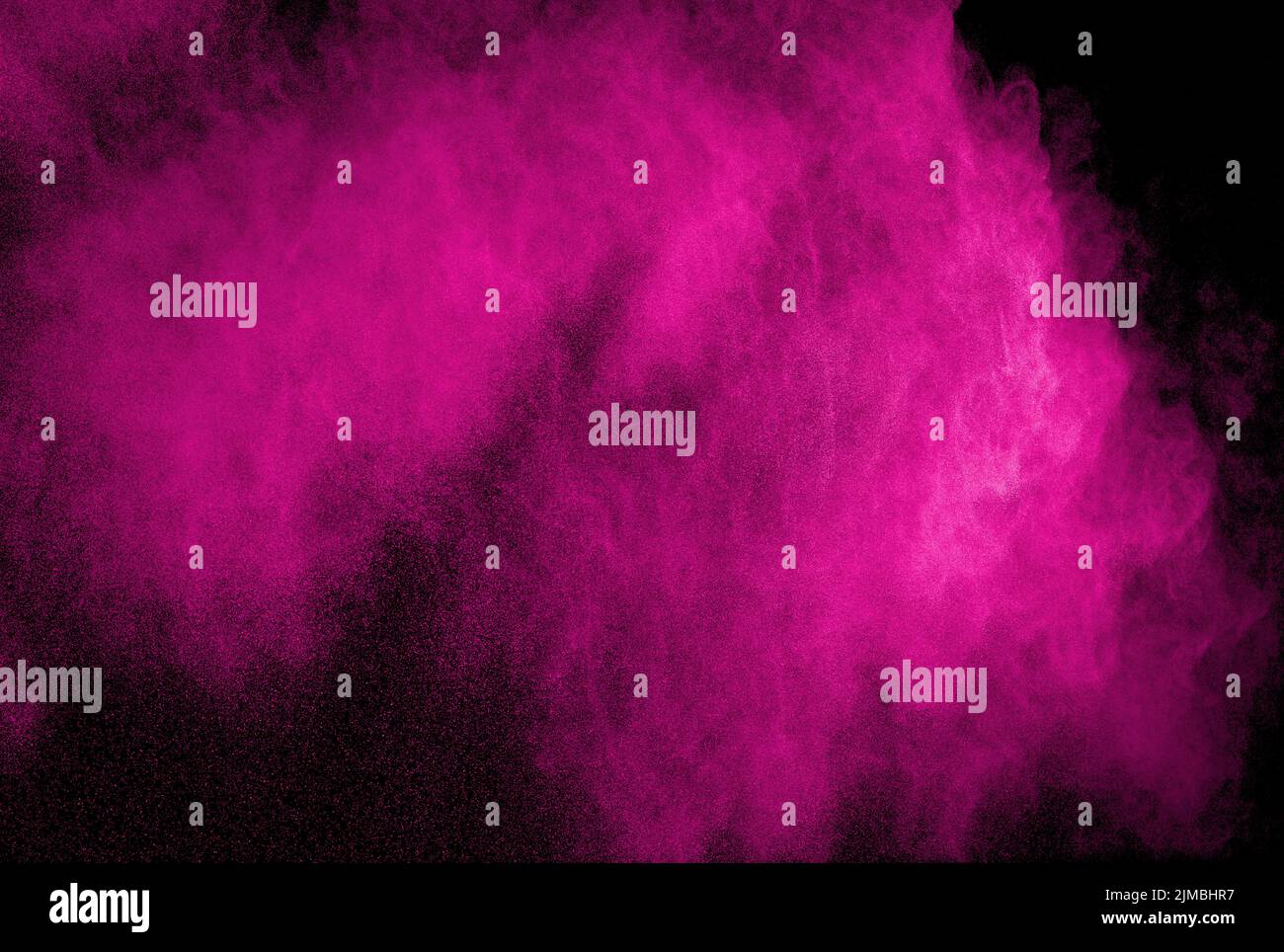 Pink powder explosion on black background.Pink heart shape dust splash ...