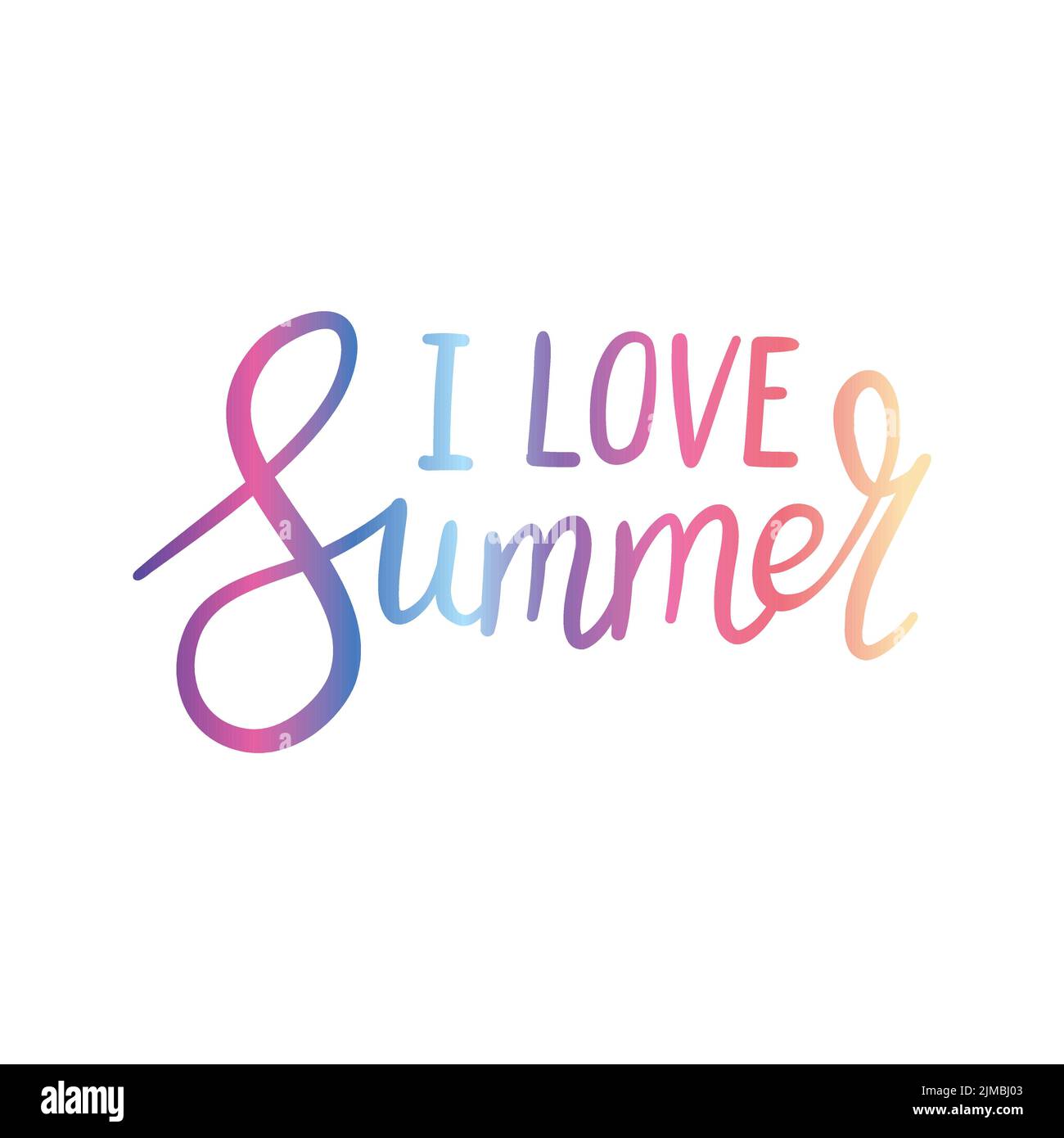 Brush lettering composition of Summer Vacation isolated on white ...