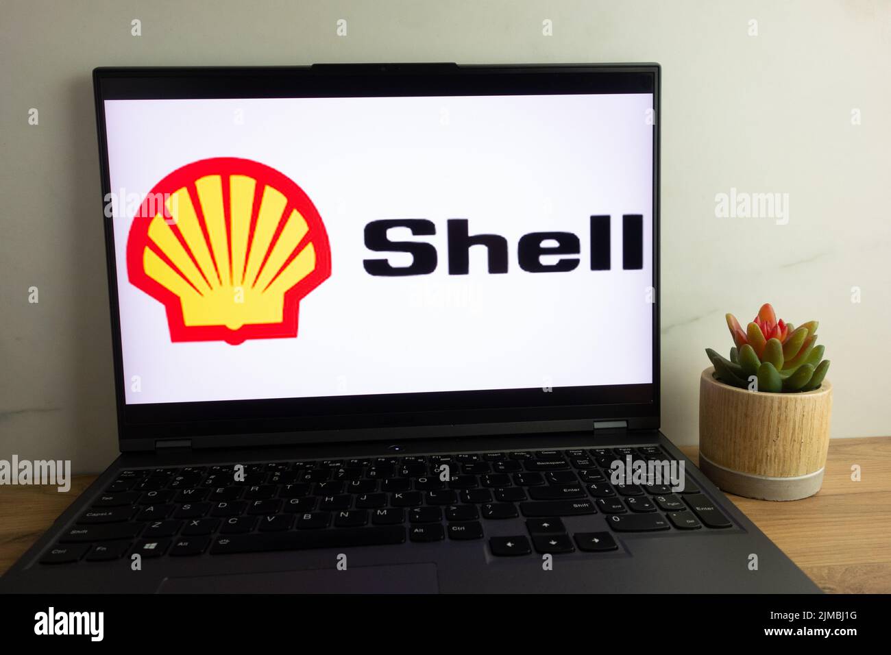 KONSKIE, POLAND - August 04, 2022: Shell plc British multinational oil ...
