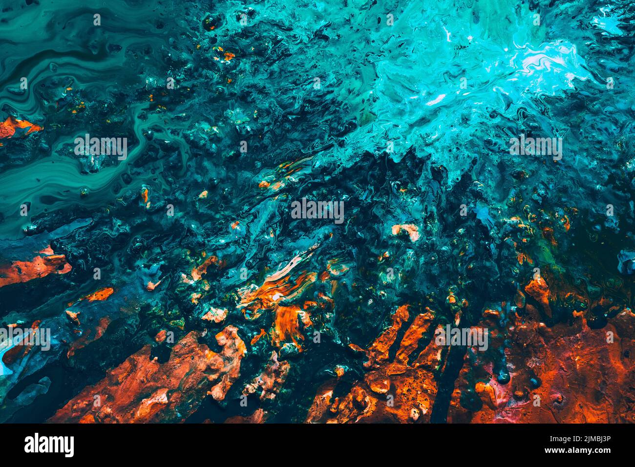 abstract cliff teal blue paint art background Stock Photo - Alamy