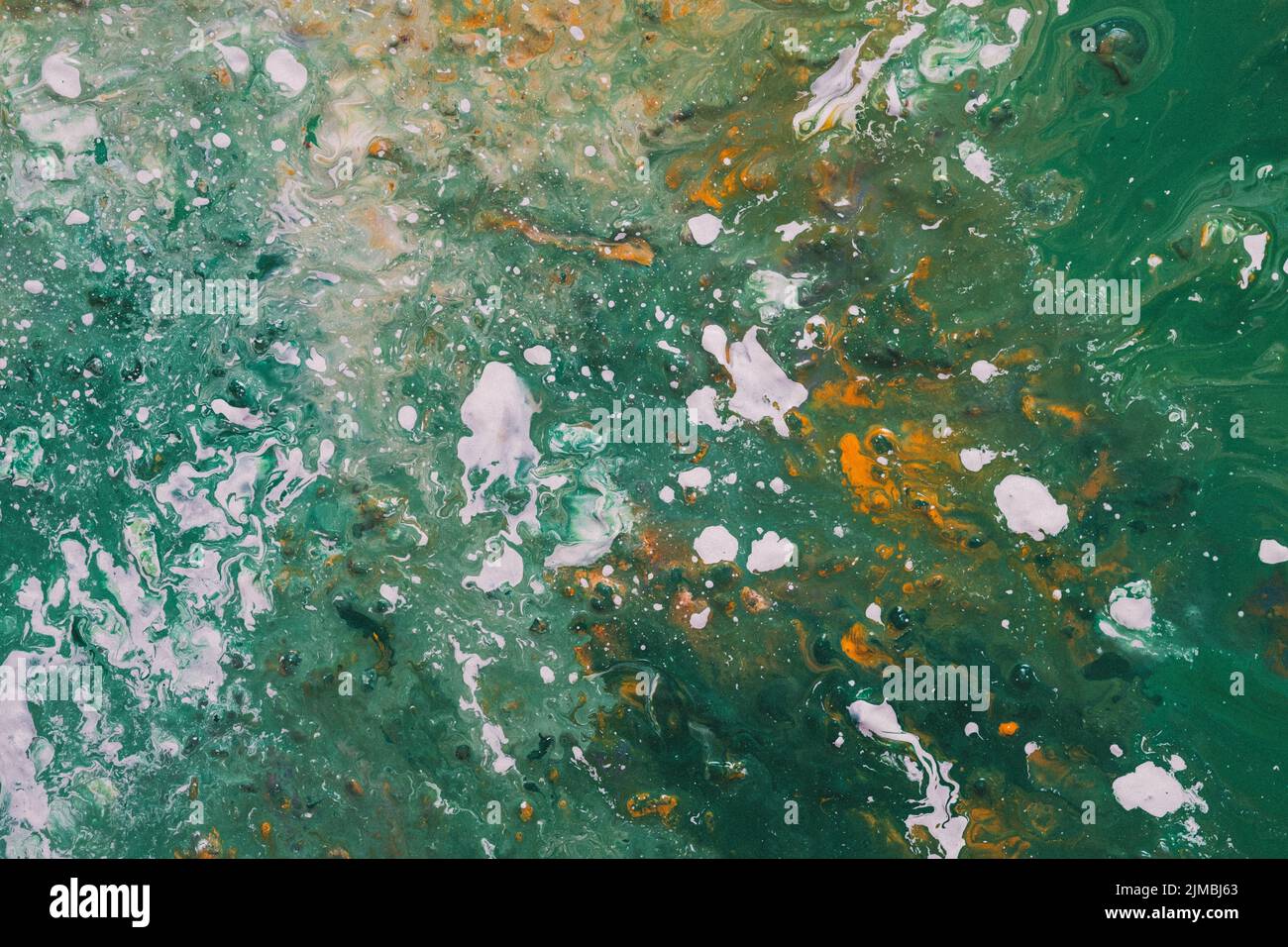 abstract green wave foam paint art background Stock Photo - Alamy