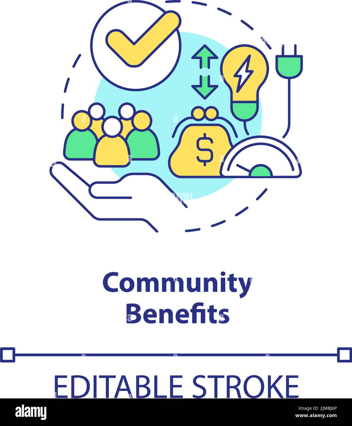 Community benefits concept icon Stock Vector Image & Art - Alamy