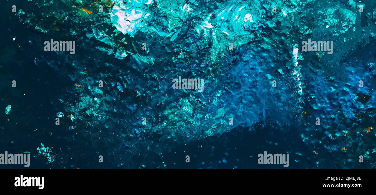 abstract acrylic paint background blue ocean space Stock Photo - Alamy